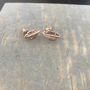 Anthropologie | Jewelry | Anthropologie Rose Gold Stud Earrings | Poshmark